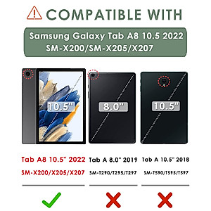 DETUOSI Silicone Case for Samsung Galaxy Tab A8 10.5 inch 2022 Release, Galaxy Tab A8 10.5 Protective Case with Strap & Stylus Pen, Lightweight Slim Cover for SM-X200/X205, Dazzling Pink