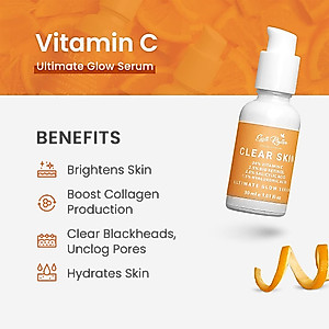 Glovy Rhythm 20% Vitamin C Serum for Glowing & Clear skin with Hyaluronic & Salicylic Acid| Hydrates Moisturizes & Brightens | Suitable for Oily Sensitive & Acne Prone Skin| Men & Women - 30 ml