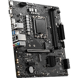 MSI PRO H610M-G DDR4 DDR4 Motherboard (mATX, 12th Gen Intel Core, LGA 1700 Socket, DDR4, PCIe 4, 2.5G LAN, M.2 Slots, USB 3.2)