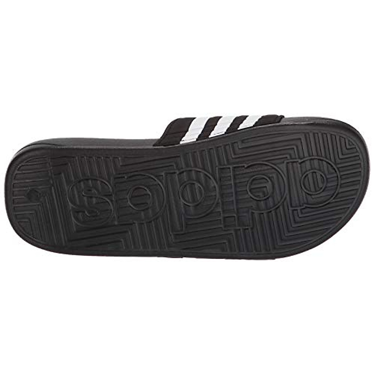 adidas Women's Adissage Slides Sandal, Black/White/Black, 7