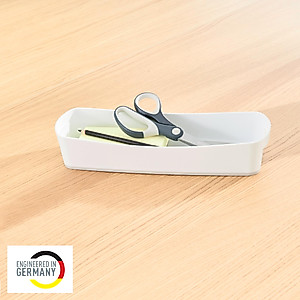 Leitz 52581001 Long MyBox Organiser Tray, High Gloss Plastic, White/Grey;MyBox