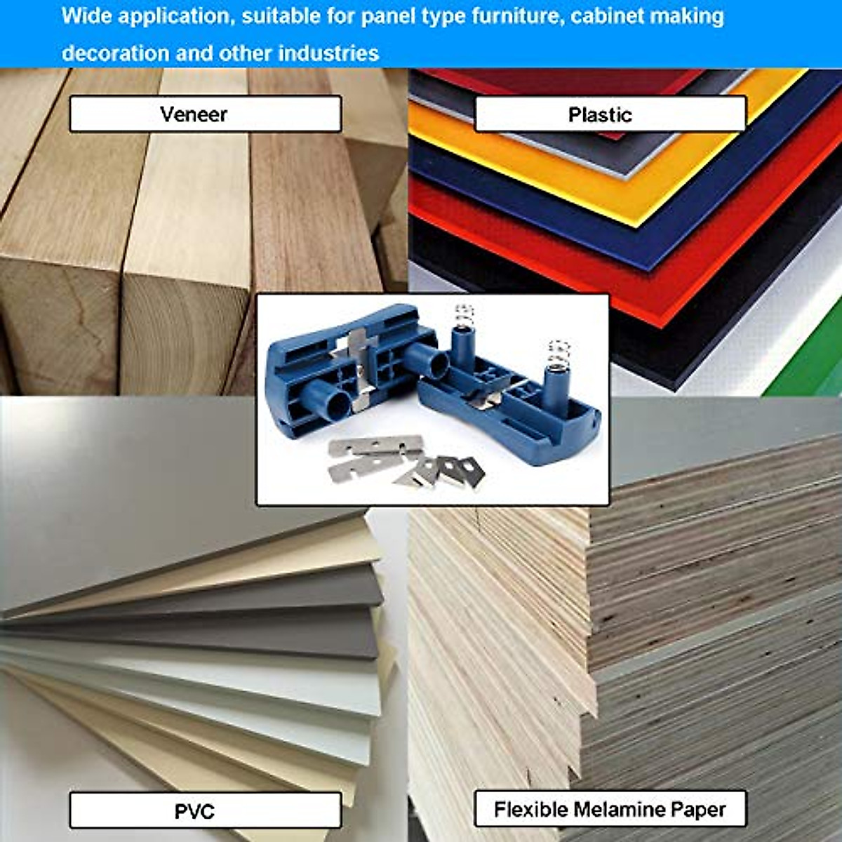 Edge Banding Trimmer, Veneer/Laminate Edge Trimmer Mini Plastic PVC Plywood Melamine Wood Edge Band Cutter, Manual Trimming Woodworking Tool