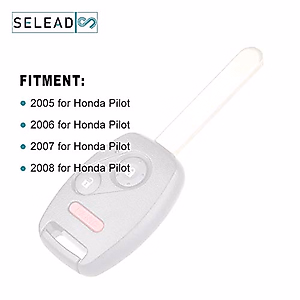 SELEAD 3 Buttons Keyless Entry Remote Control Car Key Fob Clicker Transmitter fit for Honda for Pilot 2005-2008 Antitheft Keyless Entry Systems 35111-S9V-325-2 CWTWB1U545-2 1pc US Stock