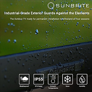 SunBrite SE 43-inch Partial Sun Outdoor TV | 4K Ultra HD LED Weatherproof Television - includes Speaker bar (SB-SE-43-4K-BL)