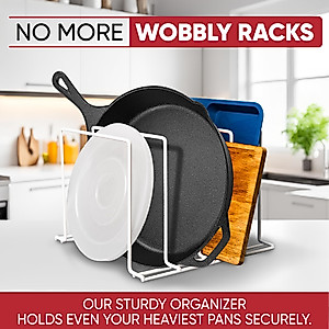 Better Houseware Multi-Use White Medium Kitchen and Office Organizer, 8.25” x 10.25” and 6.5” Height – 4 White Coated Steel Divider Slots to Store Trays, Baking Pans, Cutting Boards or Office Supplies