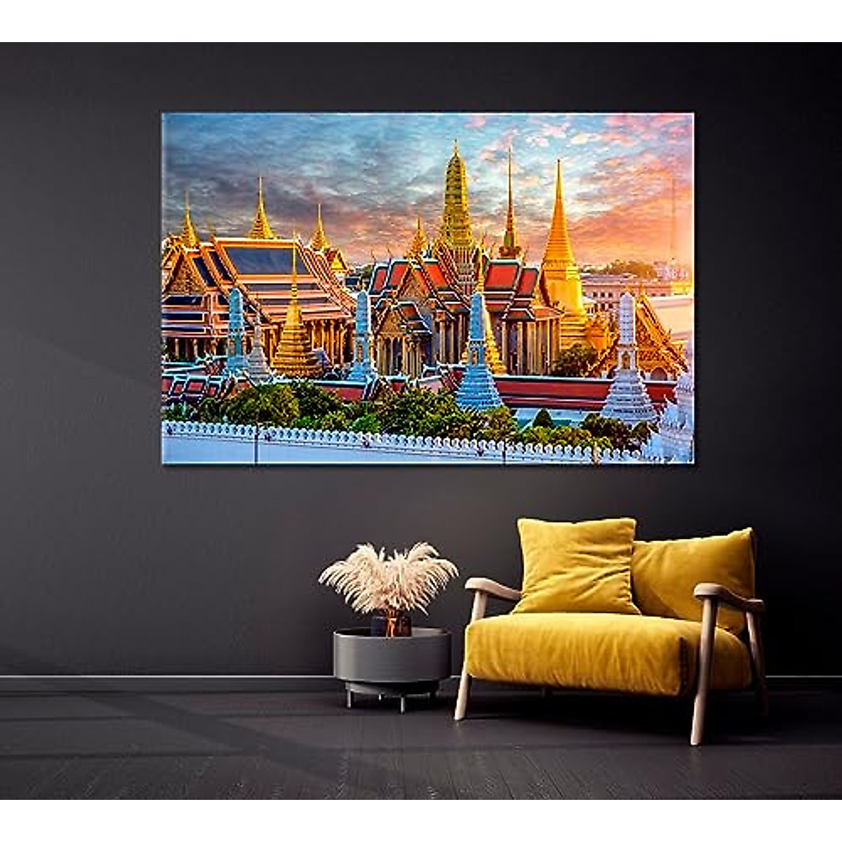 Temple of the Emerald Buddha Bangkok Thailand Canvas Print 1 Panel / 36x24 inches