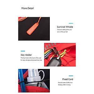 AONIJIE 2.5L/5L/12L Professional Lightweight Cross-Country Backpack Outdoor Hydration Backpack Hiking Camping Climbing (5L# Orange-M/L)