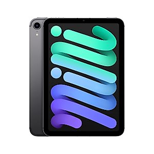 Apple iPad Mini (6th Generation): with A15 Bionic chip, 8.3-inch Liquid Retina Display, 64GB, Wi-Fi 6 + 5G Cellular, 12MP front/12MP Back Camera, Touch ID, All-Day Battery Life – Space Gray