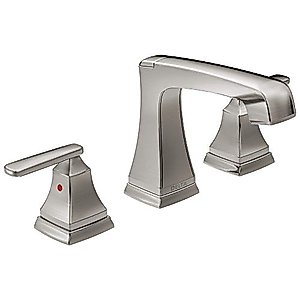 Delta Faucet Ashlyn Widespread Bathroom Faucet Brushed Nickel, Bathroom Faucet 3 Hole, Diamond Seal Technology, Metal Drain Assembly, Stainless 3564-SSMPU-DST