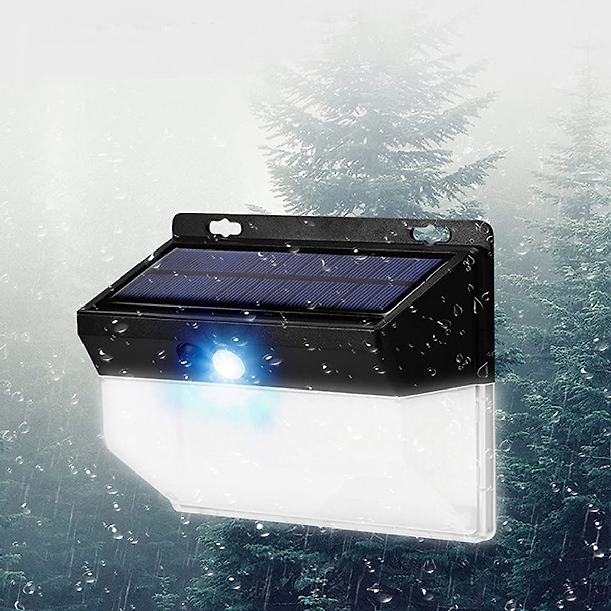 ZHUANYIYI 2 Pieces, Solar Wall Lights, Outdoor Courtyard Wall Landscape Lighting, Home Garden Pavement Waterproof Decorative Lights