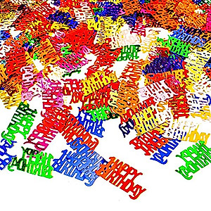Birthday Confetti Metallic Foil Table Decor Happy Birthday Words Letters Confetti for Birthday Party Birthday for Party Decorations