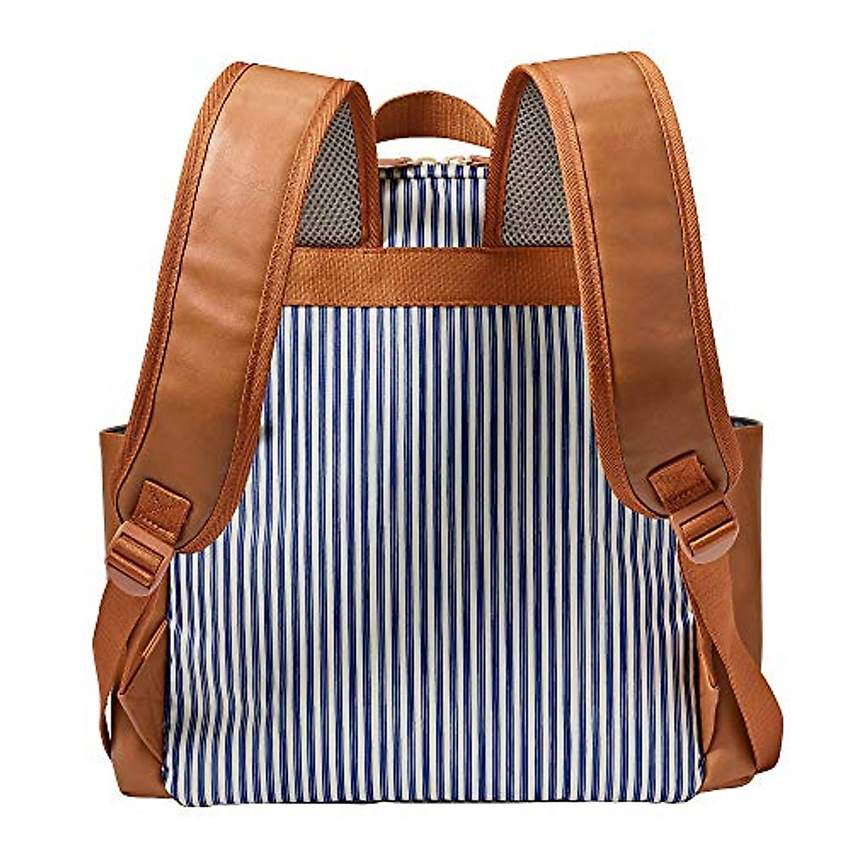 JJ Cole Popperton Boxy Backpack Diaper Bag, Ticking Stripe