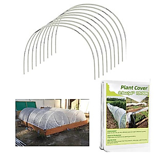 Garden Hoops Kit with Plant Covers Freeze Protection, Greenhouse Hoops Garden Cover for Raised Beds