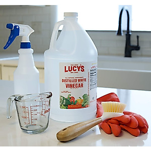Lucy's Family Owned - Natural Distilled White Vinegar, 1 Gallon 128oz. (Pack of 2)