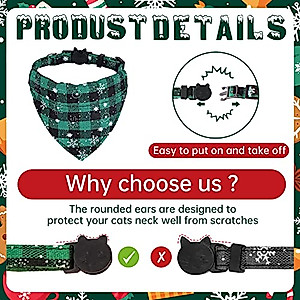 Christmas Dog Bandanas 3 Pack, Elk and Santa Bandana, Reversible Triangle Scarves for Dogs Cats Pets, Premium Durable Fabric, Adjustable Fit