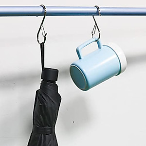 Anti-Falling S Hook ITROLLE 10PCS 3.5 Inch Heavy Duty Metal Safety Buckle Design S Shaped Hooks for Hanging Plants, Lights, Pot, Pans, Cups Anti Drop S Hook Hangers