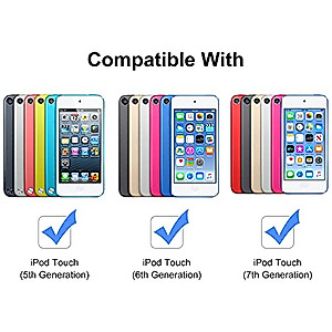 ivoler [4 Pack] [Tempered Glass] Screen Protector Compatible iPod Touch 7G 2019 6G 5G (7th 6th 5th Generation), 0.2mm Ultra Thin 9H Hardness 2.5D Round Edge