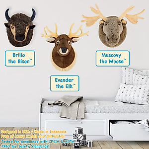 VIAHART Evander The Elk Head - 25 Inch Stuffed Animal Plush - by TigerHart Toys