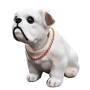 Dog Shaking Head, Resin Shaking Head Dogs, Car Decoration Nodding Dog Ornaments, Car Interior Resin Dog Ornaments, Bobbleheads for Car Dashboard, Dancing Toys Dog, Ornaments Figures Bobble Head