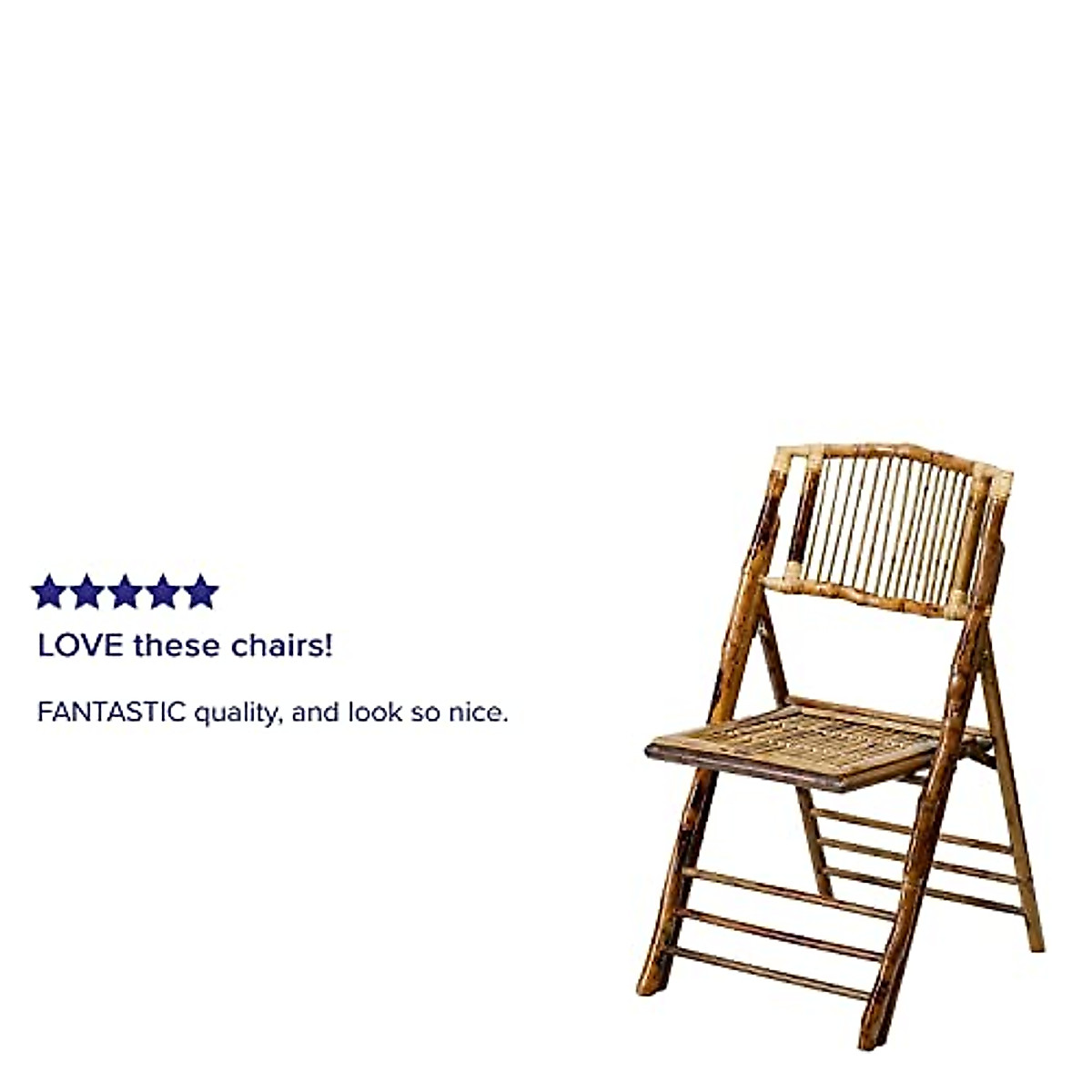 Flash Furniture American Champion Bamboo Folding Chair