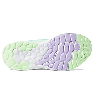 New Balance Boy's Fresh Foam Arishi V4 Hook and Loop Running Shoe, Bleach Blue/Green Aura/Lilac Glo, 2 X-Wide Little Kid