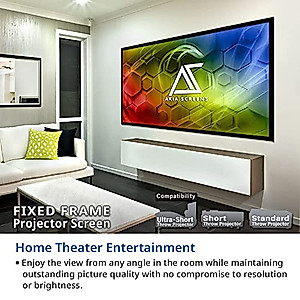 Akia Screens Fixed Frame Projector Screen 135inch 16:9 8K 4K Ultra HD 3D Ready Wall Mount CINEWHITE UHD-B 135" Projection Screen for Indoor Movie Video Home Theater Cinema Office AK-FF135WH2