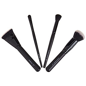 e.l.f. Complexion Perfection Brush Kit, 4-Piece Makeup Brush Set, Brushes For Foundations & Concealers, Vegan & Cruelty-Free