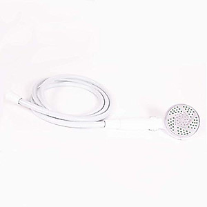 Carex Handheld Shower Head with Extra Long 84" Flexible Hose and Convenient Pause Function - Watersense Certified Handheld Shower Head with Hose with Oversized Spray Head - White