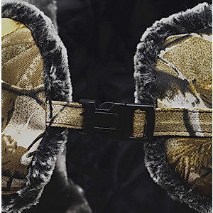 UOUDIO Ushanka Men's Winter Hat with Ear Flaps and Faux Fur Inner - Camo Camouflage Russian Trooper Trapper Hat Hunting Skiing Hat for Men Women