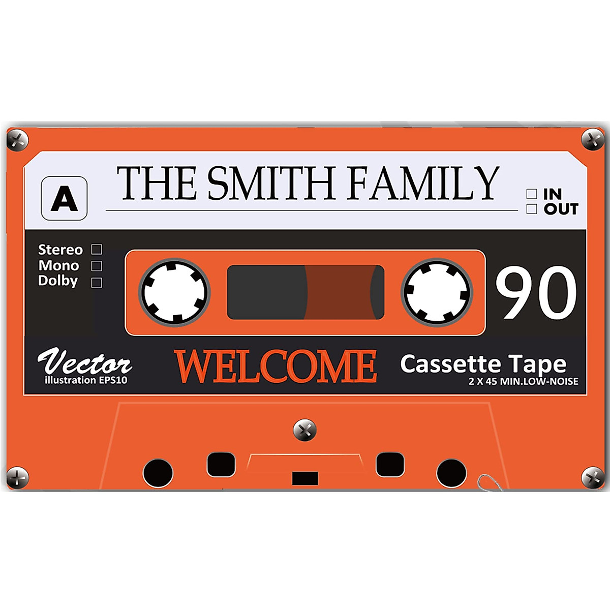 MsMr Funny Door Mat Personalized [Your Name] Indoor Outdoor Doormat Custom Doormat Entrance Floor Mat Home Office Welcome Mat 23.6"x15.7" - Tape A