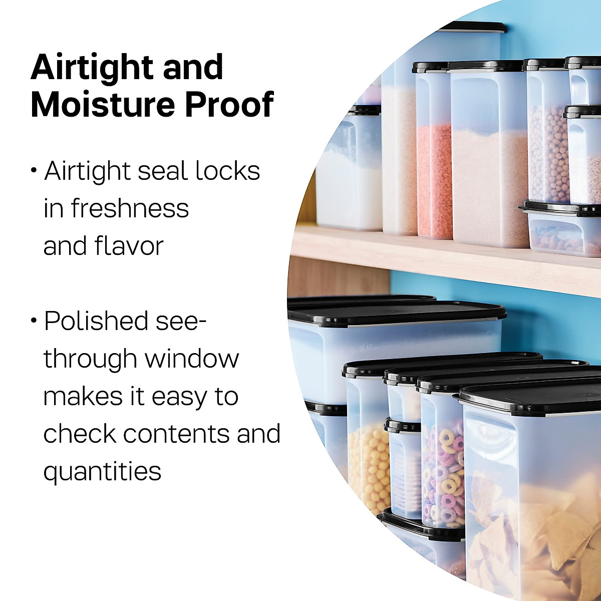 Tupperware Brand Modular Mates 36-Piece Get-It-All Set (18 Containers + 18 Lids) - Airtight Dry Food Storage for Pantry - Dishwasher Safe & BPA Free