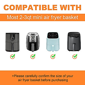 SIUDANGKA Silicone Air Fryer Liners for 2qt Air Fryer, 3 Pack Non-Stick Air Fryer Parchment Paper Air Fryer Liners Compatible with Ninja AF080 Mini, Instant Vortex 2-QT, CHEFMAN Small, COSORI Small