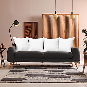 Utopia Bedding Throw Pillow Inserts (Set of 4, White), 18 x 18 Inches Pillow Inserts for Sofa, Bed and Couch Decorative Stuffer Pillows