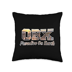 Outer Banks Pogue Life Mens Womens Kids Retro Vintage Pogue Life Outer Banks OBX Throw Pillow, 16x16, Multicolor