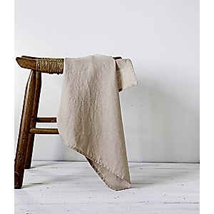 LK PureLife 100% Pure Flax Linen Kitchen Towels-20x27 Inch-Stonewashed Flax Linen-Extra Soft Quick Dry for Tea Towels Dish Towels Hand Towels-Set of 2-Taupe