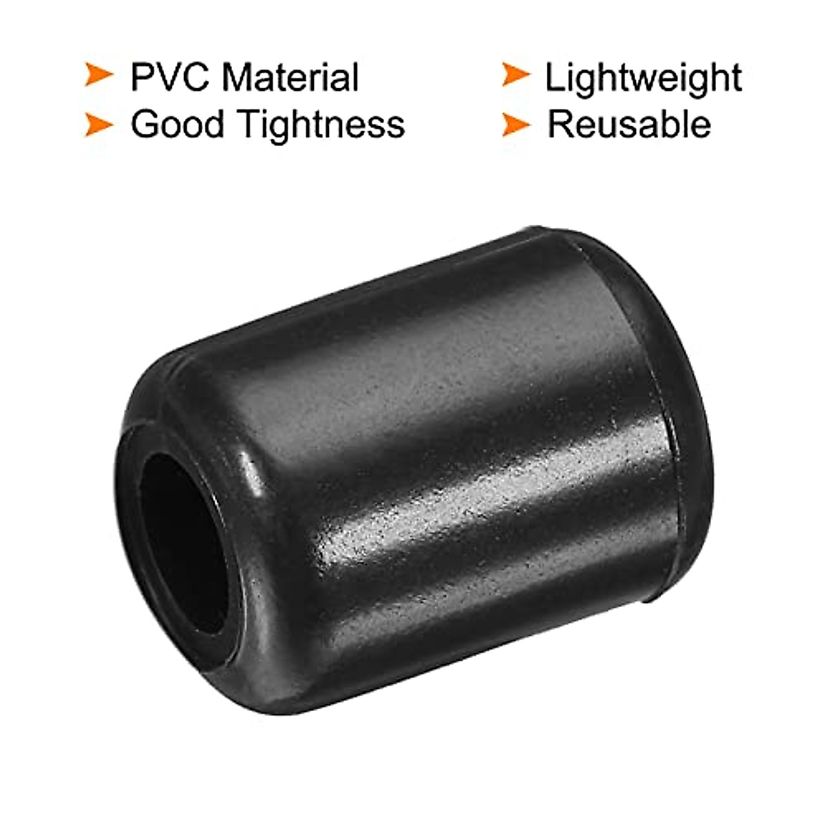 MECCANIXITY Kitchen Sink Rack Feet 5mm ID x 10.5mm OD PVC Sink Replacement Feet for Protective Sink Grid, Black Pack of 40