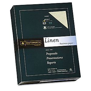 Southworth 564C 25% Cotton Linen Business Paper Ivory 24 lbs. 8-1/2 x 11 500/Box FSC