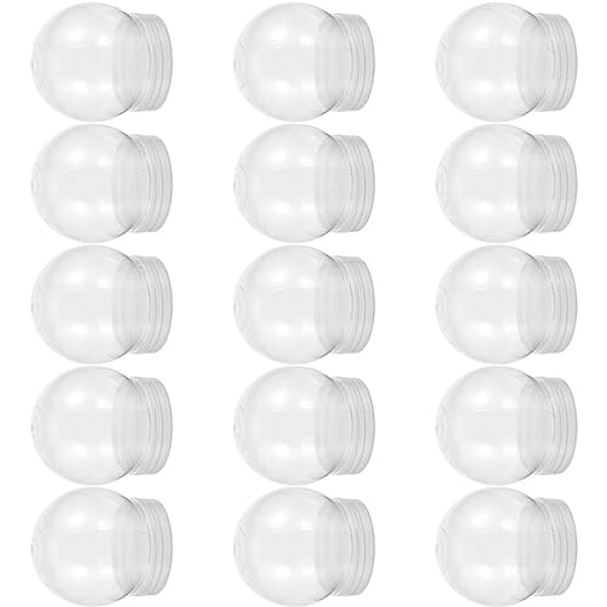 Unomor 15pcs DIY Snow Globe DIY Globe DIY Props DIY Water Globe Snow Globe kit Water Globes Prop Snow Globes for Girls Round Water Globe Empty Snow Globes DIY Supplies Ball Plastic