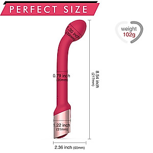 Portable High Frequency Deep Vibrating Massager Electric Rechargeable Handheld Vibrators with 10 Vibration Pleasure Personal Massage for Body Women Female Gifts (Red)