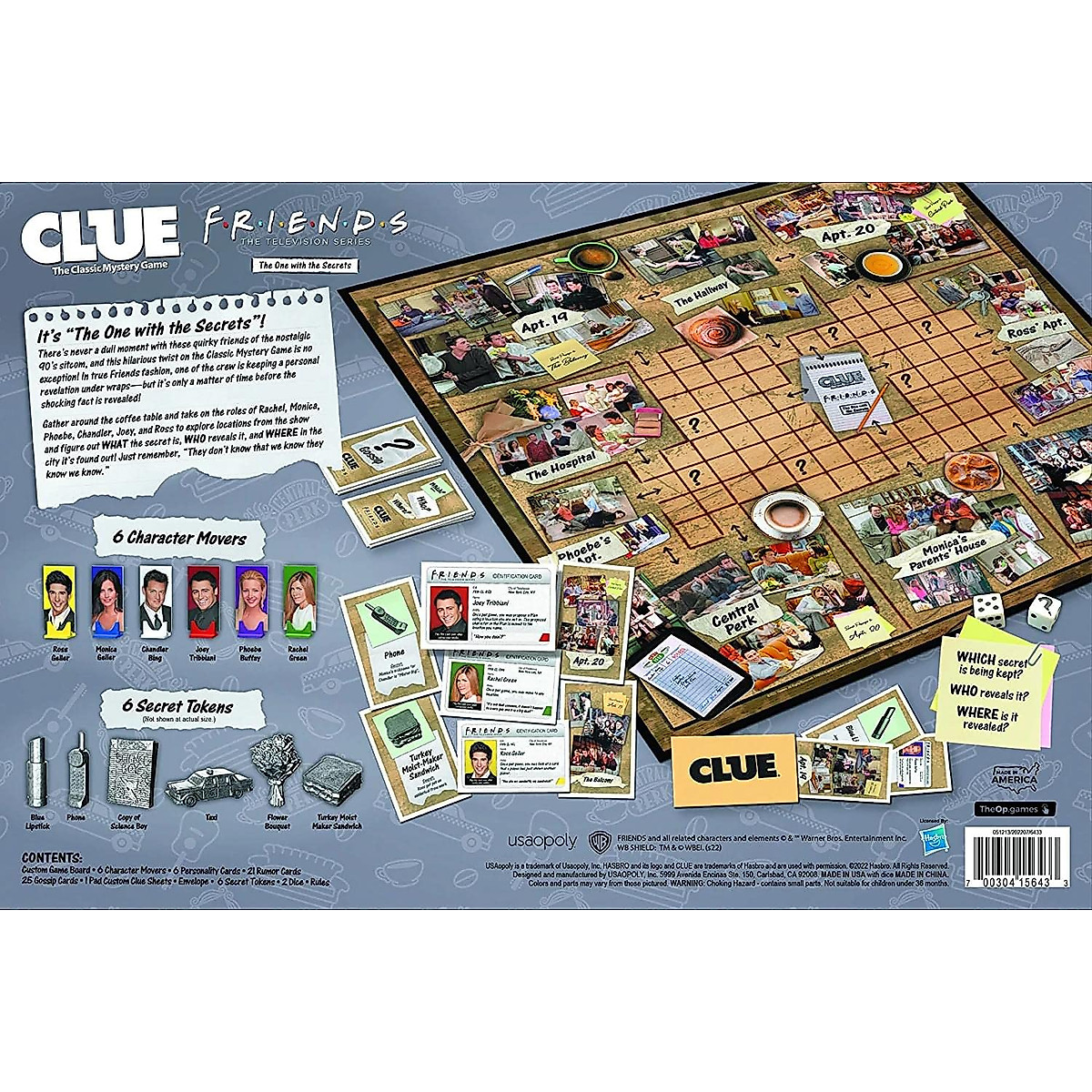 CLUE: Friends | Solve The Mystery in This Collectible Clue Game | Featuring Characters & Locations from Friends TV Sitcom Series | Officially-Licensed Friends TV Show Game & Merchandise