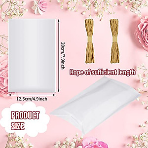 Tudomro Clear Soap Bags for Packaging Soap Wrappers Transparent Cellophane Bags Soap Packaging with Soap Raffia Rope for Homemade Soap Craft Gift Box Birthday Party Favor Packaging Supplies (100 Pcs)