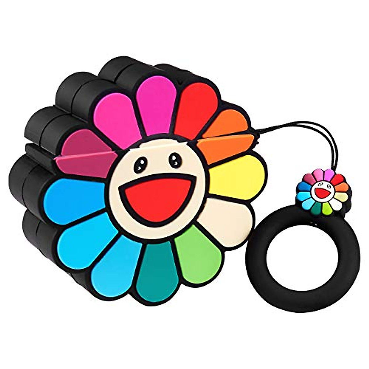 Besoar Sun Flower for Airpod 1/2 Case, Cartoon Cute Fashion Cool Silicone Design Hypebeast Cover for Airpods, Unique Stylish Kawaii Funny Fun Trendy Shell Girls Women Girly Boys Cases Air Pods 2&1