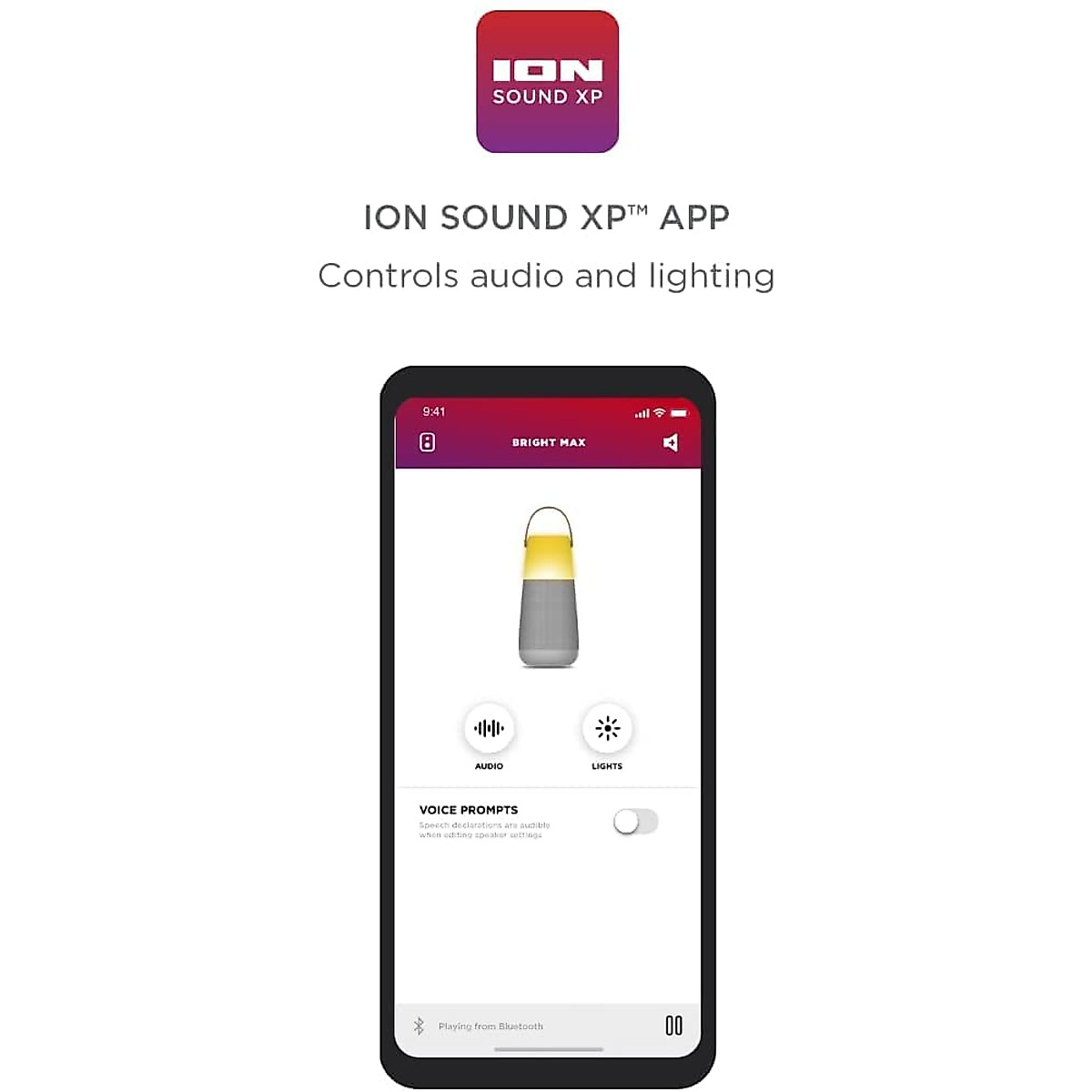 Ion Audio Bright Max Indoor/Outdoor 360 Degree Bluetooth Speaker (Renewed)