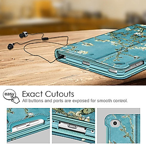 Fintie Case for iPad Mini 5th Generation 2019 / iPad Mini 4 (7.9 Inch) - [Corner Protection] Multi-Angle Viewing Smart Folio Cover w/Pocket, Pencil Holder, Auto Wake/Sleep, Blossom