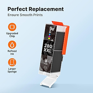 E-Z Ink (TM) Compatible Ink Cartridge Replacement for Canon PGI-280XXL PGI 280 XXL Compatible with PIXMA TR7520 TR8520 TS6120 TS6220 TS8120 TS8220 TS9120 TS9520 TS9521C Printer (2 PGBK)