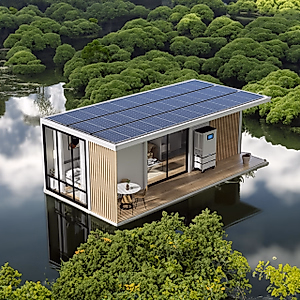 Generic Smart Portable Prefabricated Capsule Compact House Home with Deck with Balcony Spacious Bedroom.Smart Door Entry, Smart washroom Sunroof Solar Option, white