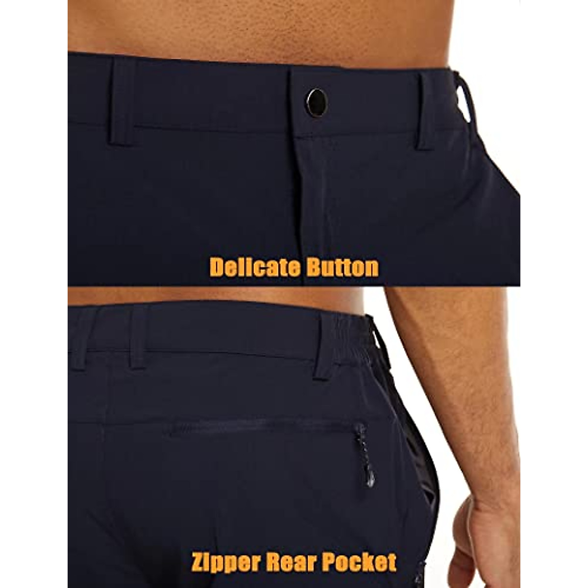 BIYLACLESEN Mens Hiking Shorts Quick Dry Pants Summer Pants for Men Cargo Shorts for Men Athletic Shorts Men Light Grey