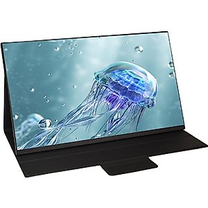 Lasitu Portable Monitor 100% sRGB Super Thin 15.6 Inch Metal Frame Portable Screen USB C/HDMI Gaming Monitor for Laptop/PC/Cellphone/PS3-5/Switch/Xbox with Foldable Case