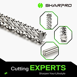 SHARPRO Tungsten Carbide Bur Die Grinder Drill Bit 1/8 Inch Shank and 1/8 Inch Cutting Dia. Milling Cutter for Dremel Bit Rotary Tools PCB Wood HDF Carbon Fiber and Hand-held Router Metal Grinding