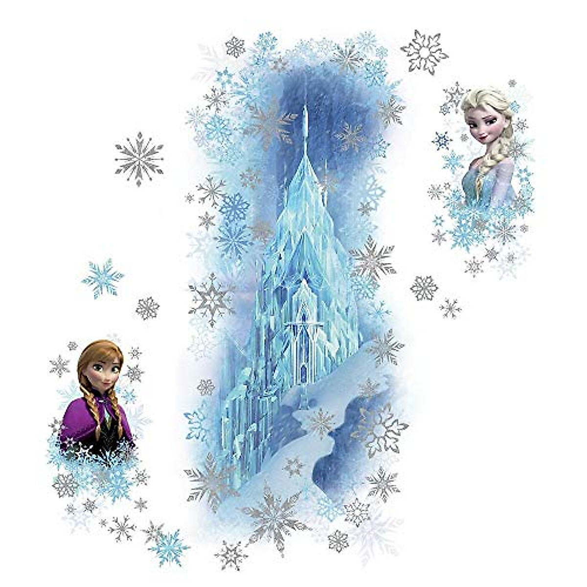 RoomMates RMK2739GM Disney Frozen Ice Palace With Else and Anna Peel and Stick Giant Wall Decals